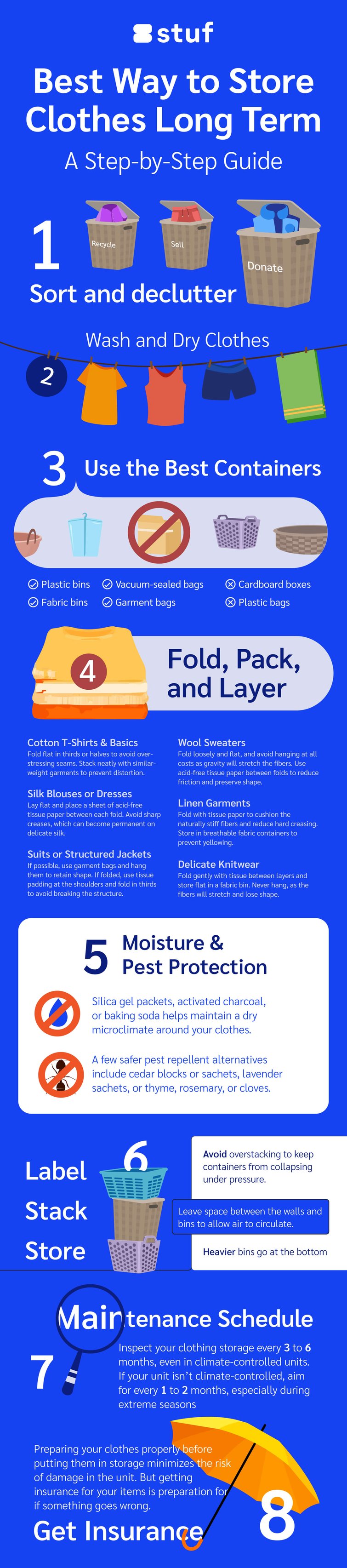 Best Ways to Store Clothes Long-Term: A Step-by-Step Guide